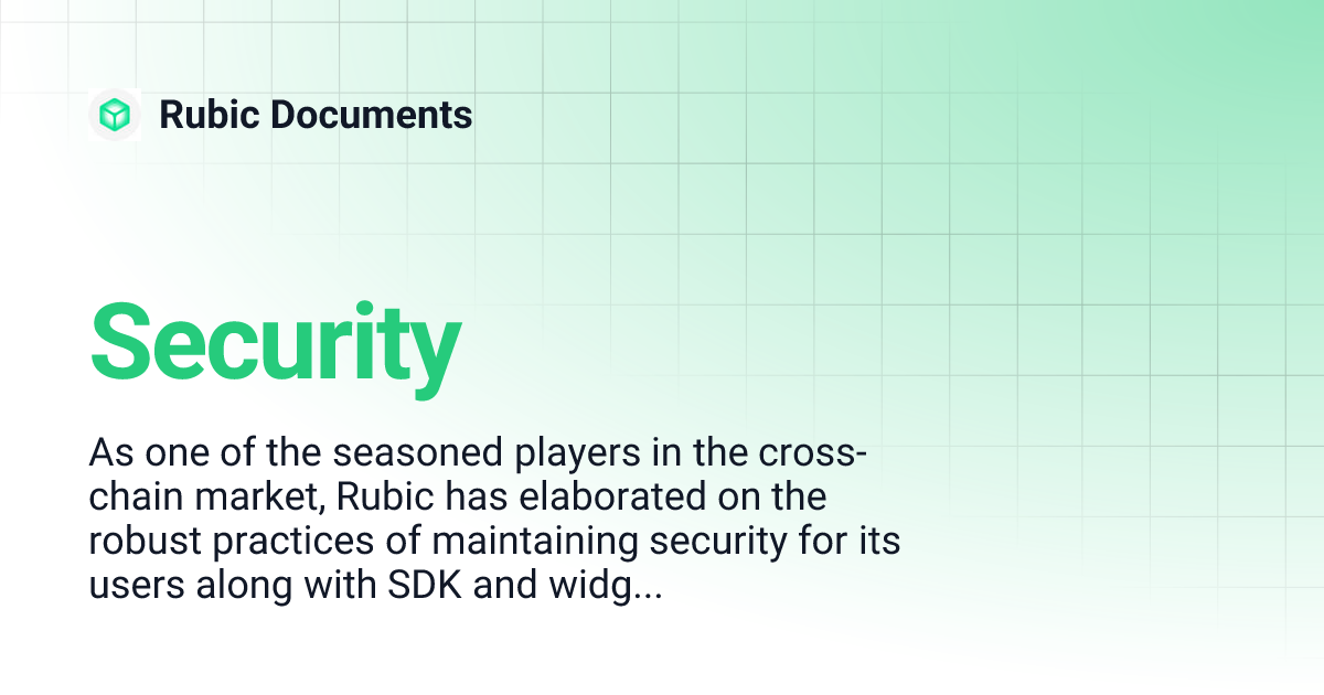 Security | Rubic Documents