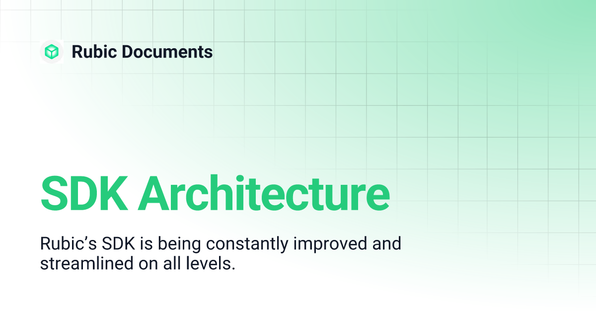 SDK Architecture | Rubic Documents
